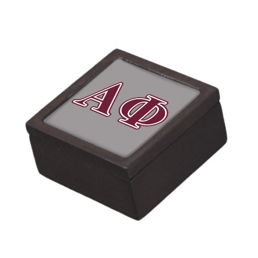 Alpha Phi Bordeaux Letters Keepsake Box | Zazzle