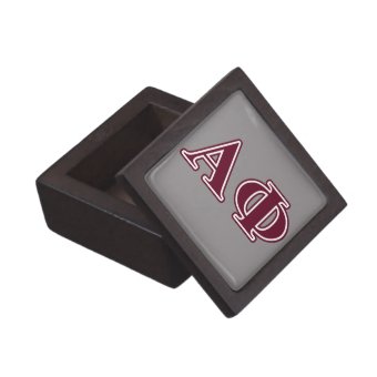Alpha Phi Bordeaux Letters Keepsake Box | Zazzle