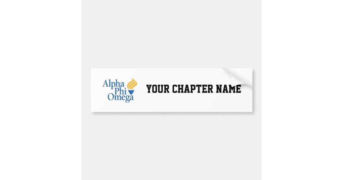 Alpha Phi Omega Color - Torch Bumper Sticker | Zazzle