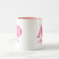 Alpha Phi Pink Letters Two-Tone Coffee Mug | Zazzle