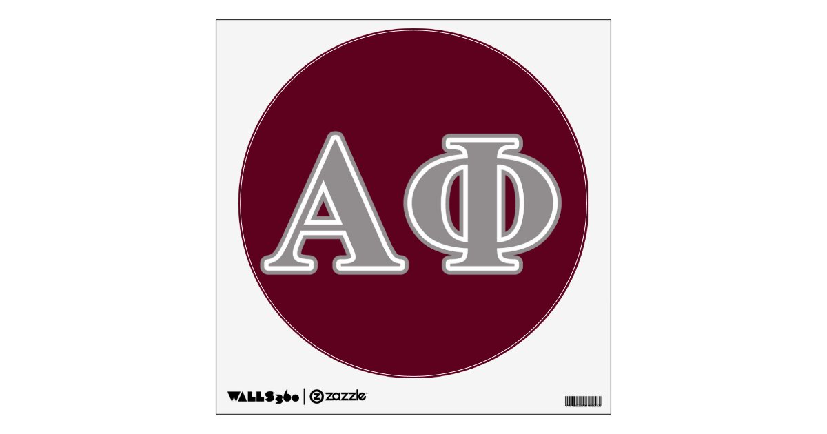 Alpha Phi Silver Letters Wall Decal | Zazzle