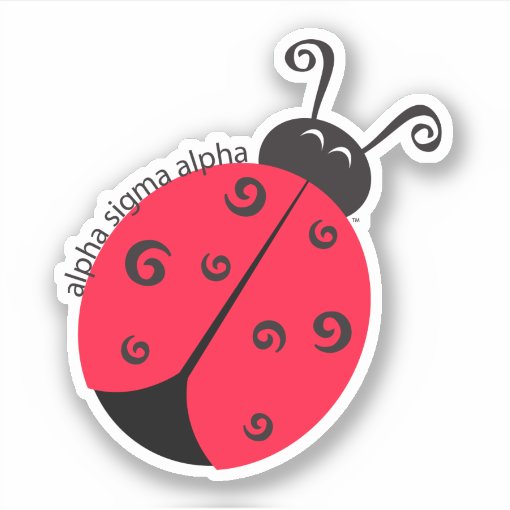 Alpha Sigma Alpha Ladybug Sticker | Zazzle