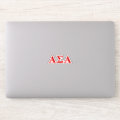 Alpha Sigma Alpha Red Letters Sticker | Zazzle