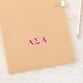 Alpha Sigma Alpha Red Letters Sticker | Zazzle