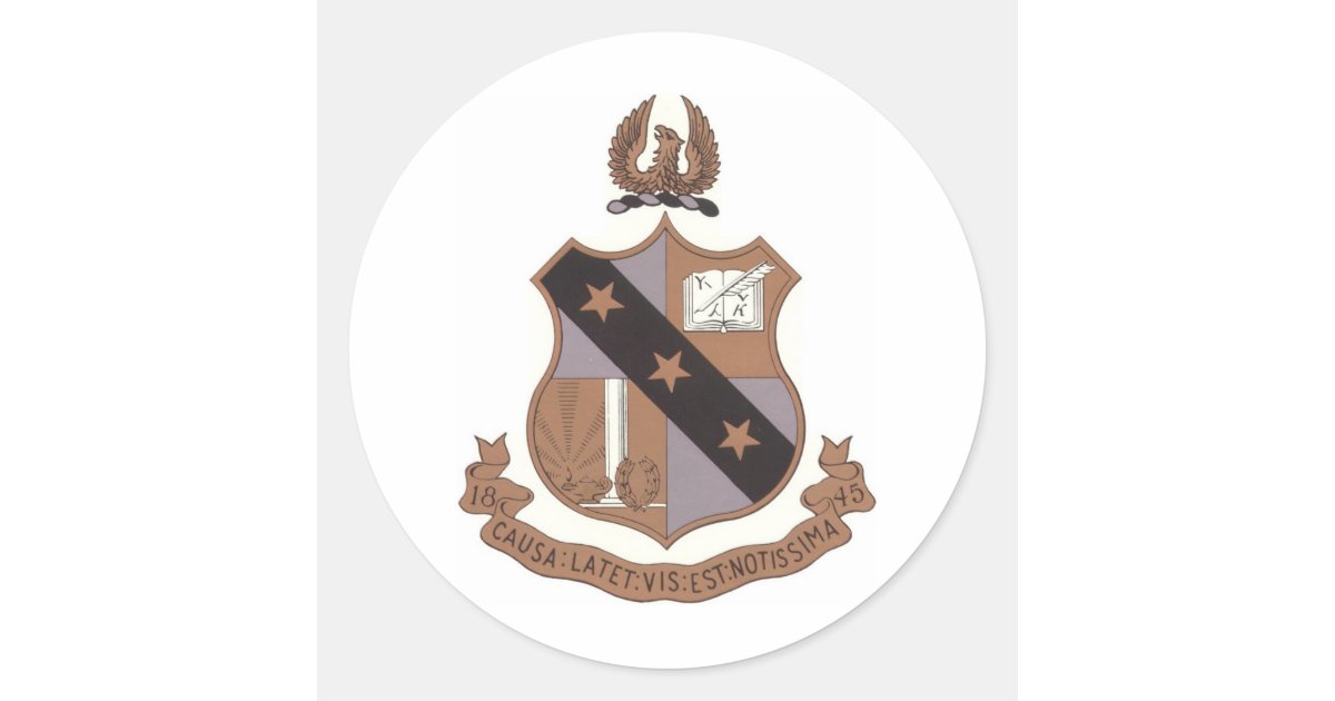 Alpha Sigma Phi Crest Classic Round Sticker | Zazzle