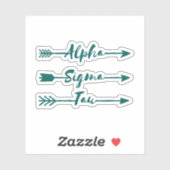 Alpha Sigma Tau Arrow Sticker | Zazzle