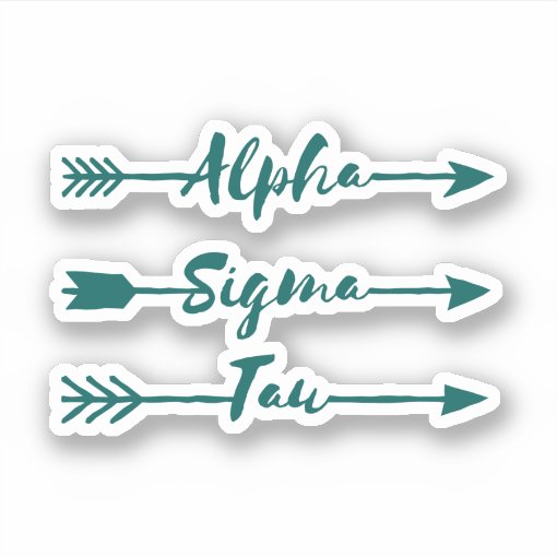 Alpha Sigma Tau Arrow Sticker | Zazzle