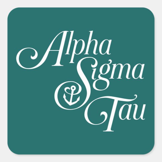 Alpha Sigma Tau Vertical Mark Square Sticker | Zazzle.com