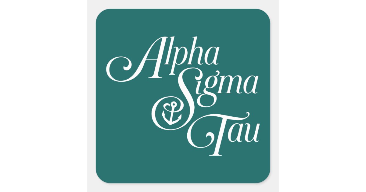 Alpha Sigma Tau Vertical Mark Square Sticker | Zazzle