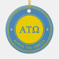 Alpha Tau Omega | Badge Ceramic Ornament | Zazzle