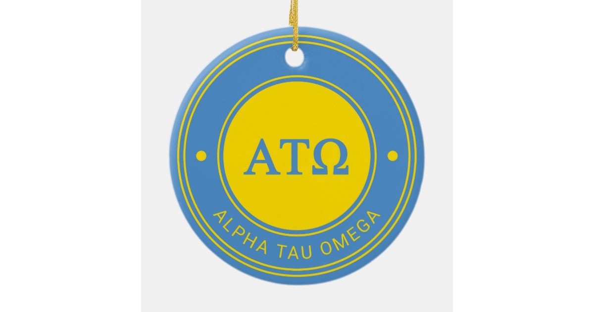 Alpha Tau Omega | Badge Ceramic Ornament | Zazzle