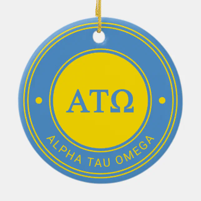 Alpha Tau Omega | Badge Ceramic Ornament | Zazzle