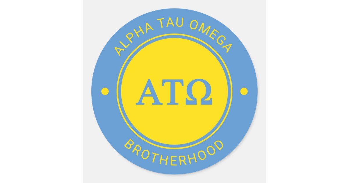 Alpha Tau Omega | Badge Classic Round Sticker | Zazzle