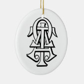 Alpha Tau Omega Interlocked Letters Ceramic Ornament | Zazzle