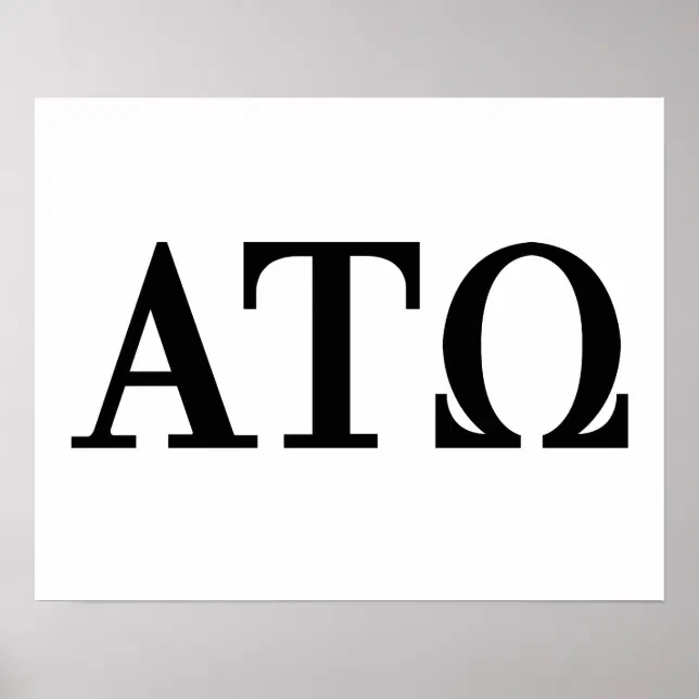 Alpha Tau Omega Letters Poster | Zazzle