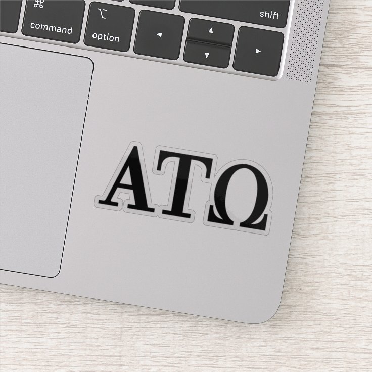 Alpha Tau Omega Letters Sticker | Zazzle