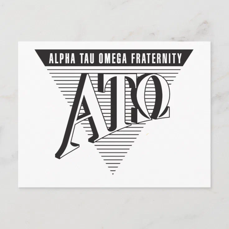 Alpha Tau Omega Name and Letters Postcard | Zazzle
