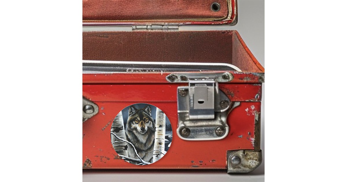 Alpha Timber Wolf Poplar Trees Classic Round Sticker | Zazzle