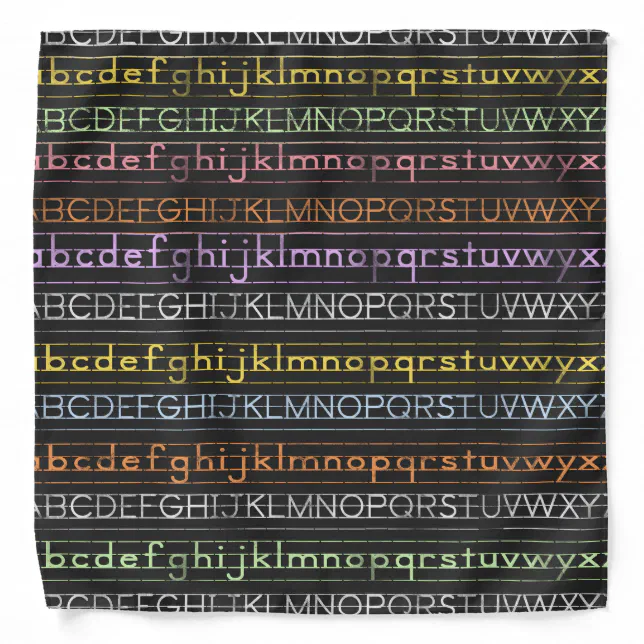 Alphabet ABCs Teacher Classroom Student Bandana | Zazzle