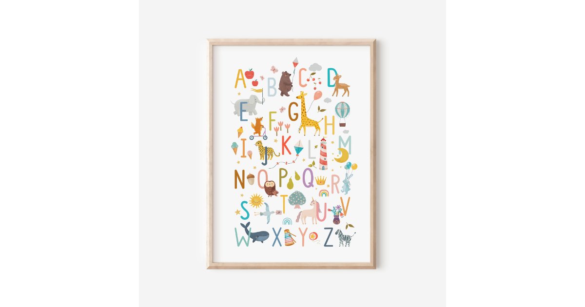 Alphabet Animal ABC Poster Print | Zazzle