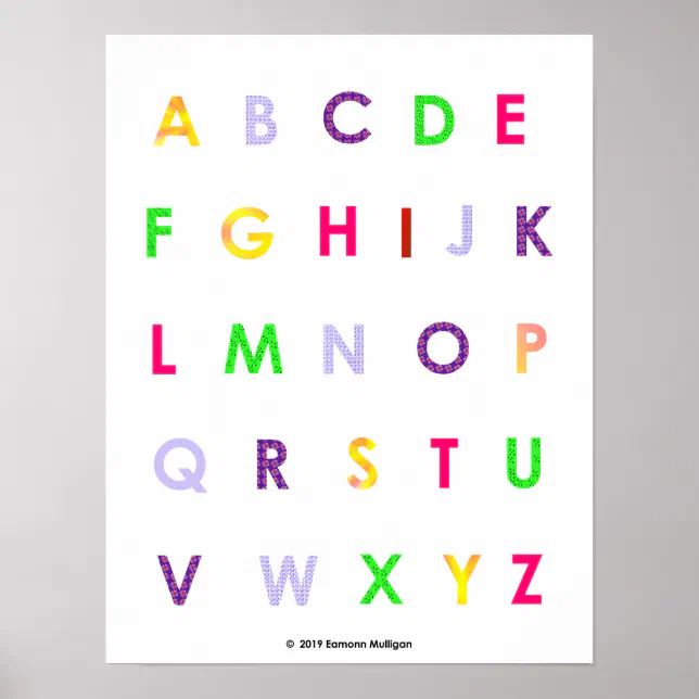 Alphabet Capital Letters Poster | Zazzle