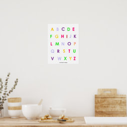 Alphabet Capital Letters Poster | Zazzle