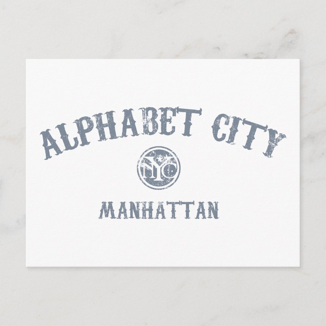 Alphabet City Postcard | Zazzle
