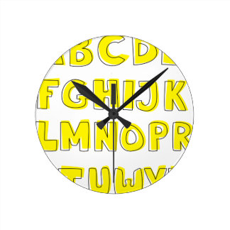 Alphabet Clocks & Alphabet Wall Clock Designs | Zazzle
