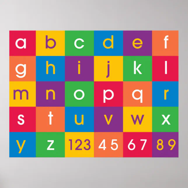 Alphabet Colors Poster | Zazzle