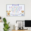 Alphabet Fun Teddy Bears Poster | Zazzle