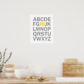 Alphabet HI print or poster | Zazzle