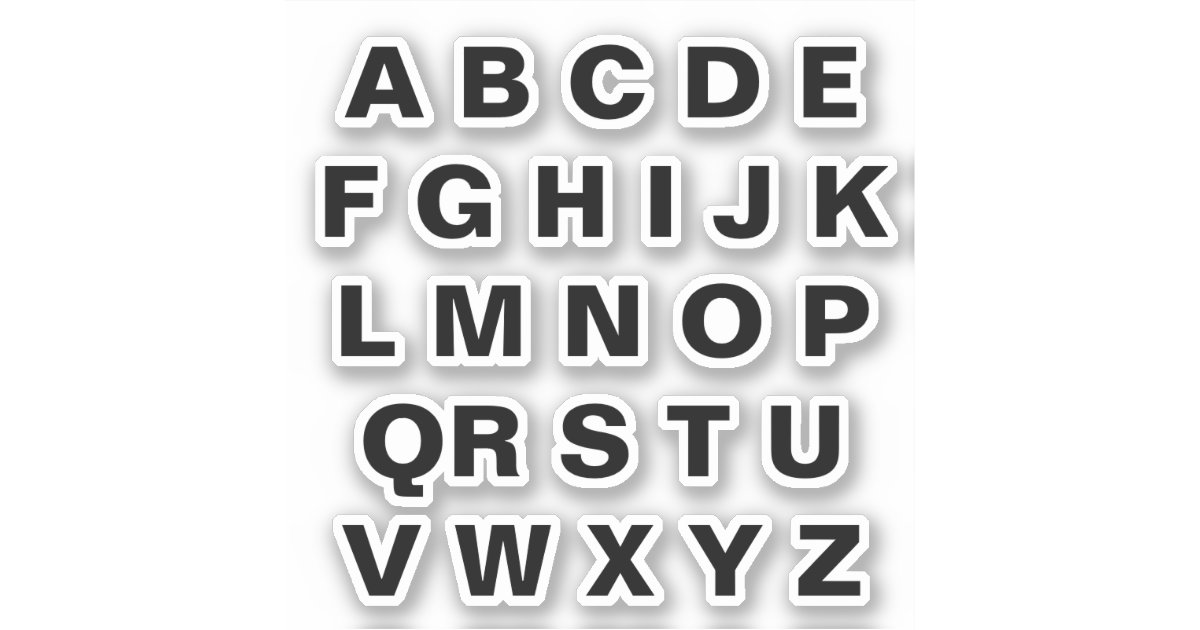 Alphabet Label Kids Learning Stickers | Zazzle