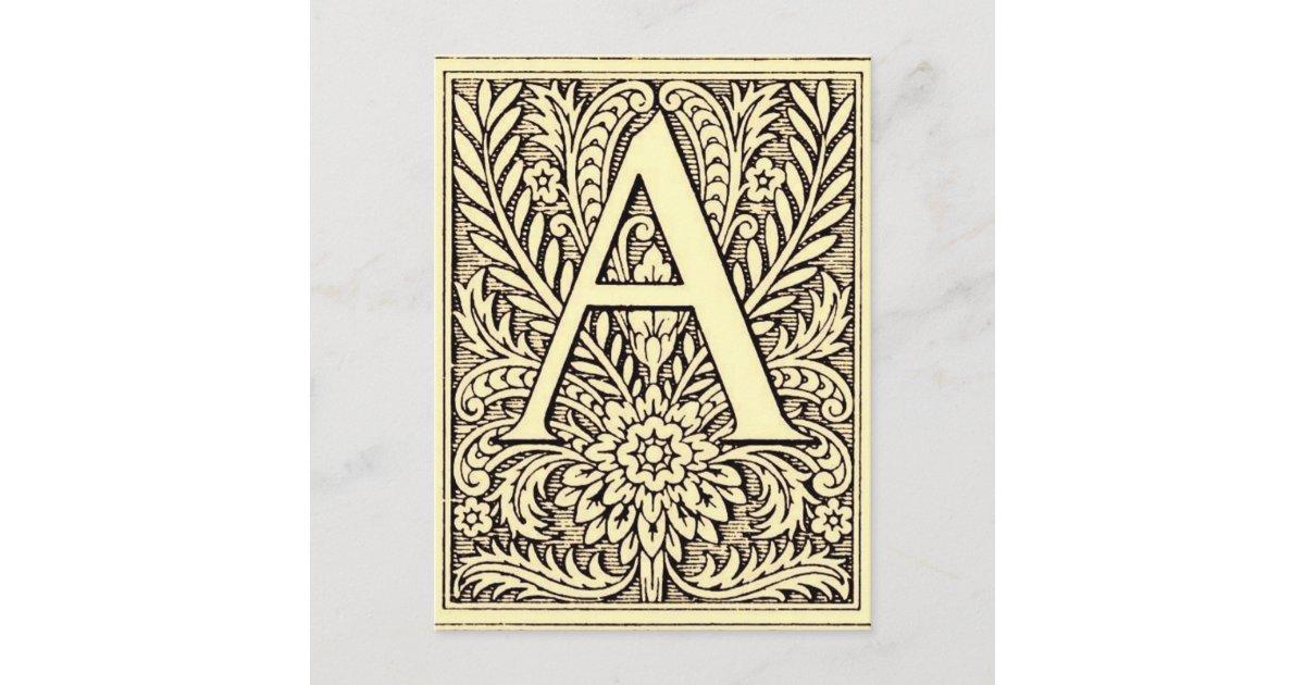 Alphabet Letter A Postcard | Zazzle