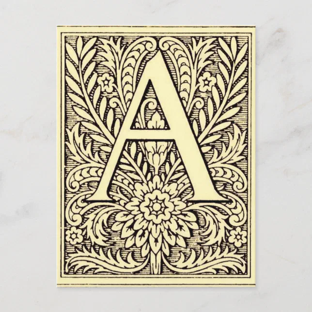 Alphabet Letter A Postcard | Zazzle