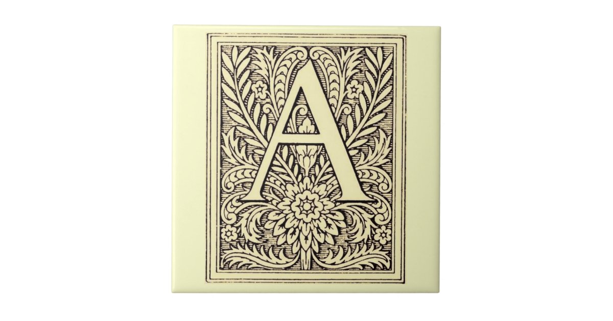 Alphabet Letter A Tile | Zazzle