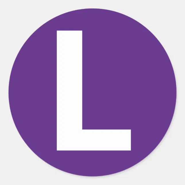 Alphabet Letter ‘L’ Sticker | Zazzle