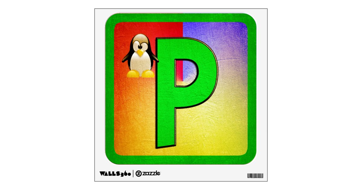 Alphabet Letter P Wall Decal | Zazzle