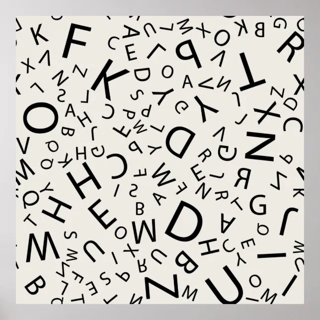 Alphabet letters pattern poster | Zazzle