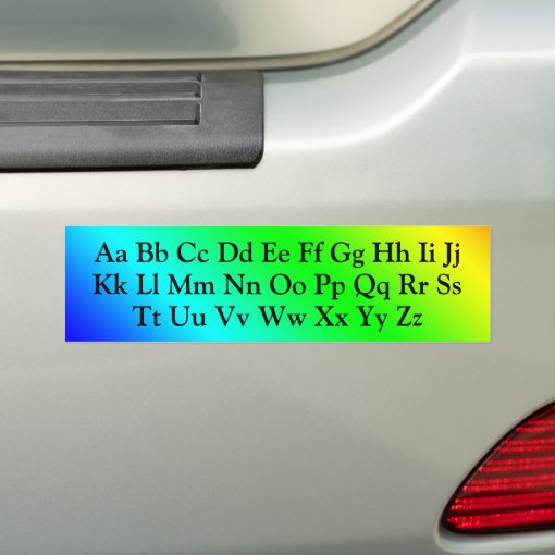 Alphabet Letters - Uppercase and Lowercase ABC's Bumper Sticker | Zazzle