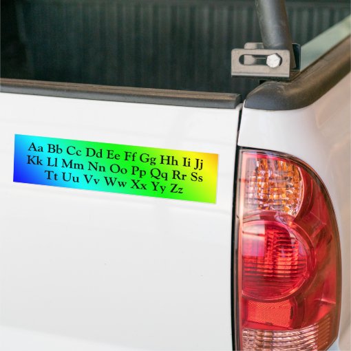 Alphabet Letters - Uppercase and Lowercase ABC's Bumper Sticker | Zazzle