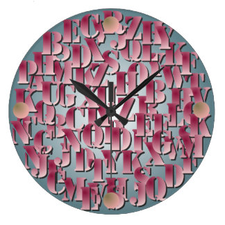 Letters Of The Alphabet Wall Clocks | Zazzle