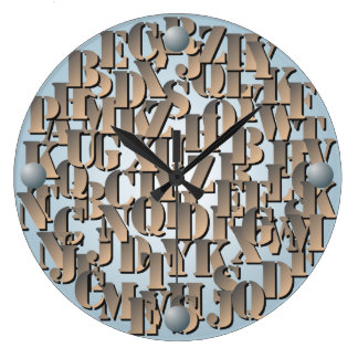 Letters Of The Alphabet Wall Clocks | Zazzle