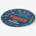 Alphabet Monsters Birthday Little Monster Add Age Paper Plates | Zazzle