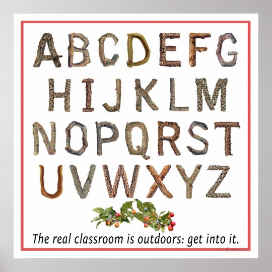 Alphabet Outdoor Classroom Poster | Zazzle.com