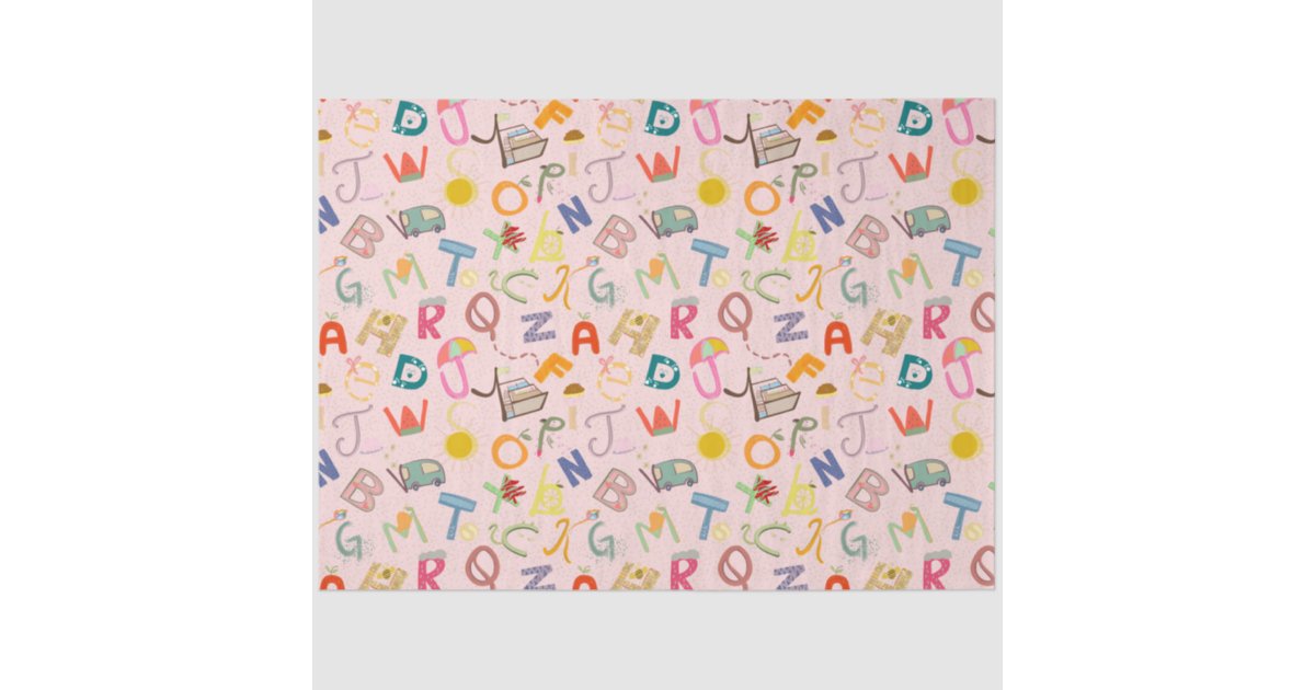 Alphabet party tissue paper | Zazzle