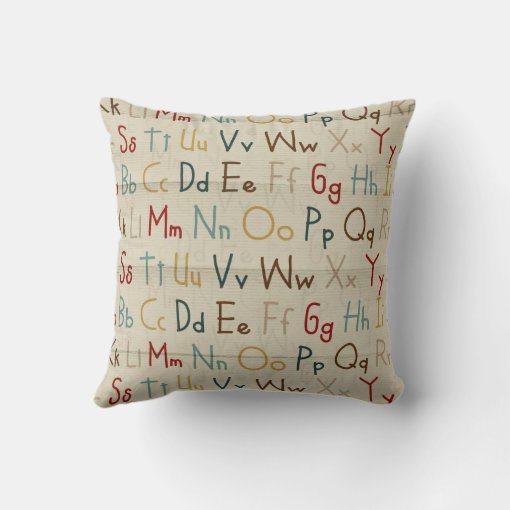 Alphabet Pillow | Zazzle