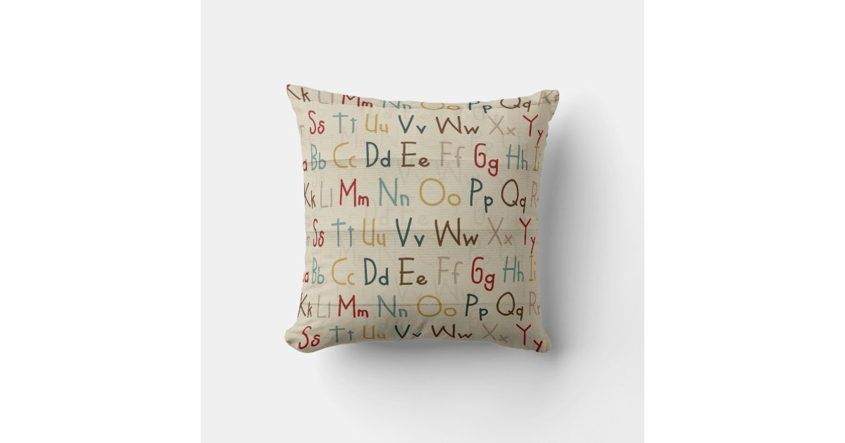 Alphabet Pillow | Zazzle
