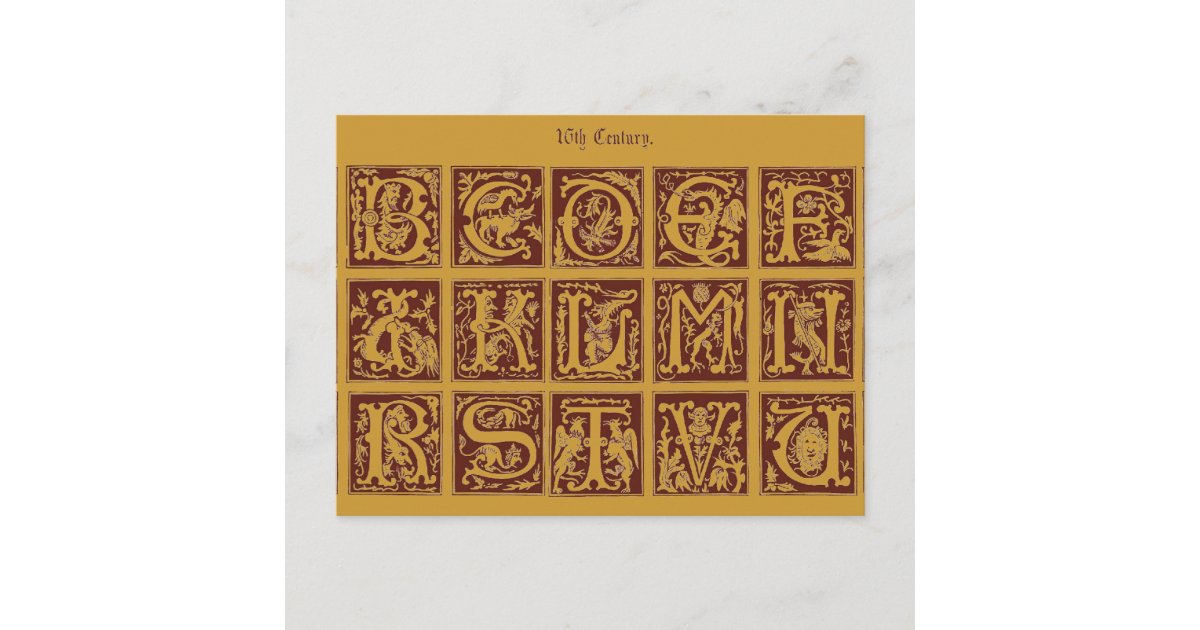 Alphabet Postcard | Zazzle