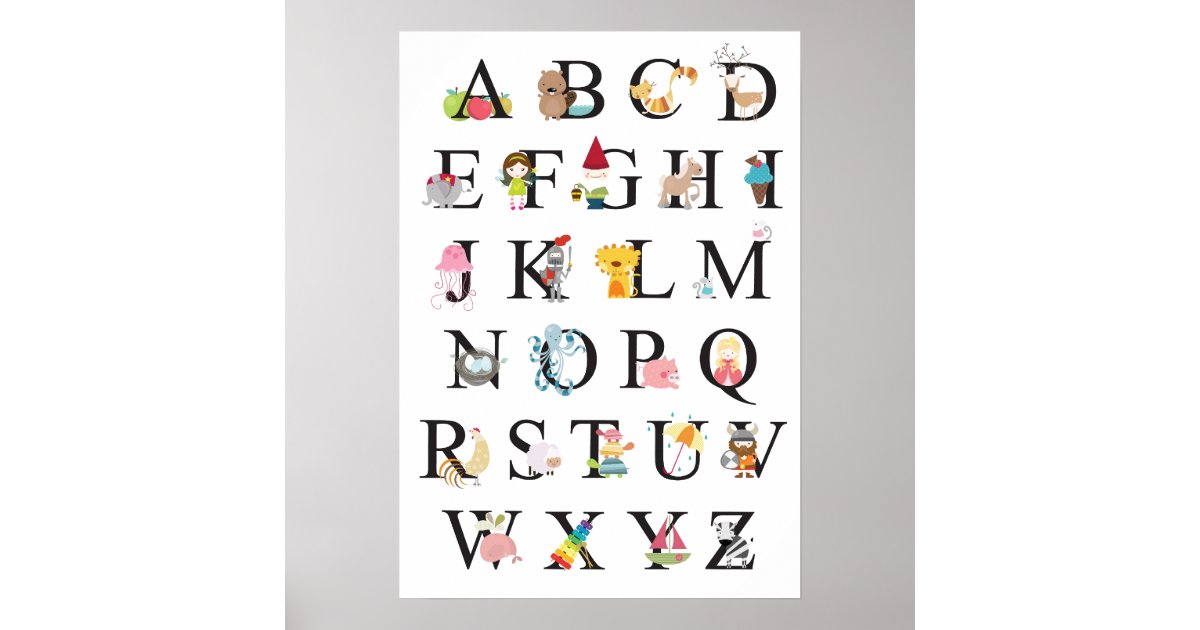 Alphabet Poster | Zazzle