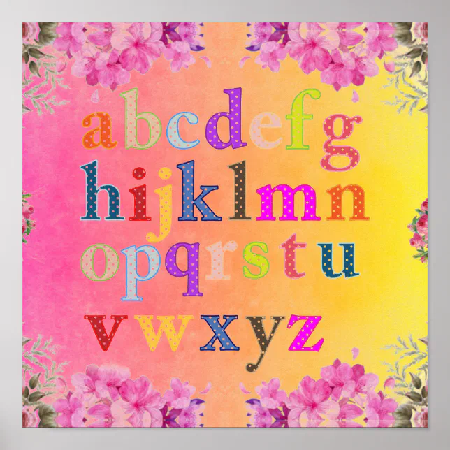Alphabet Poster | Zazzle